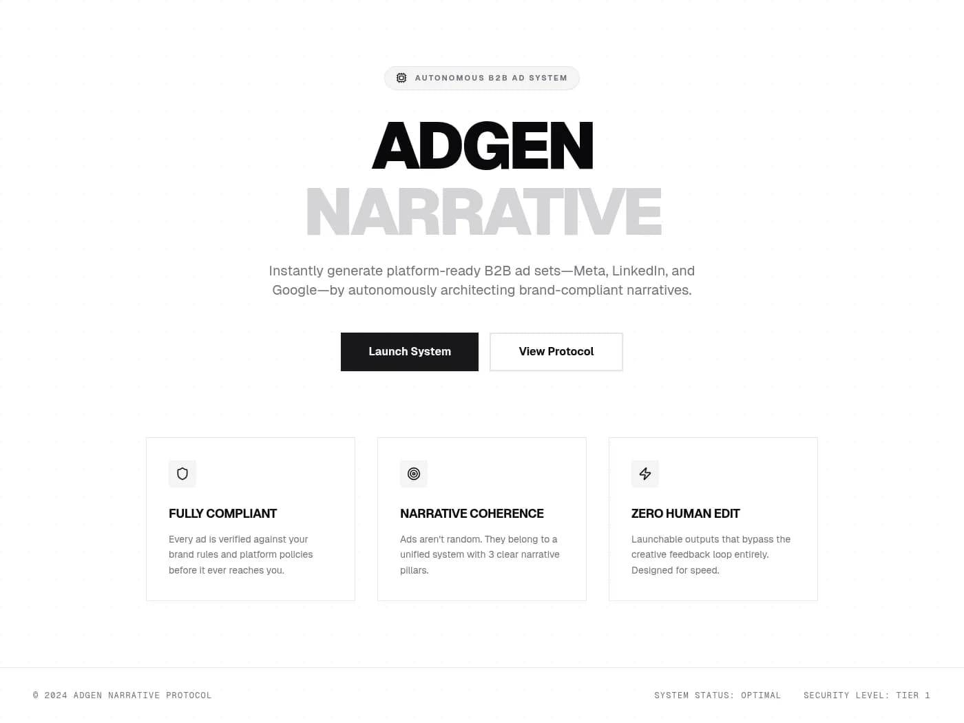 AdGen Narrative System