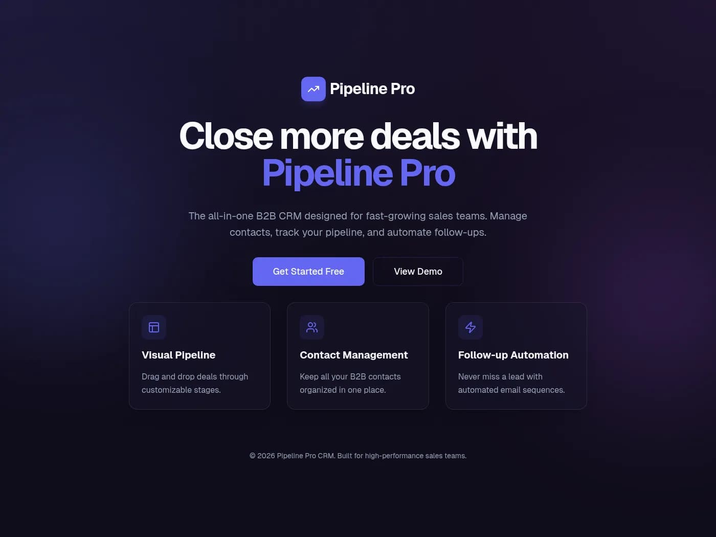Pipeline Pro CRM