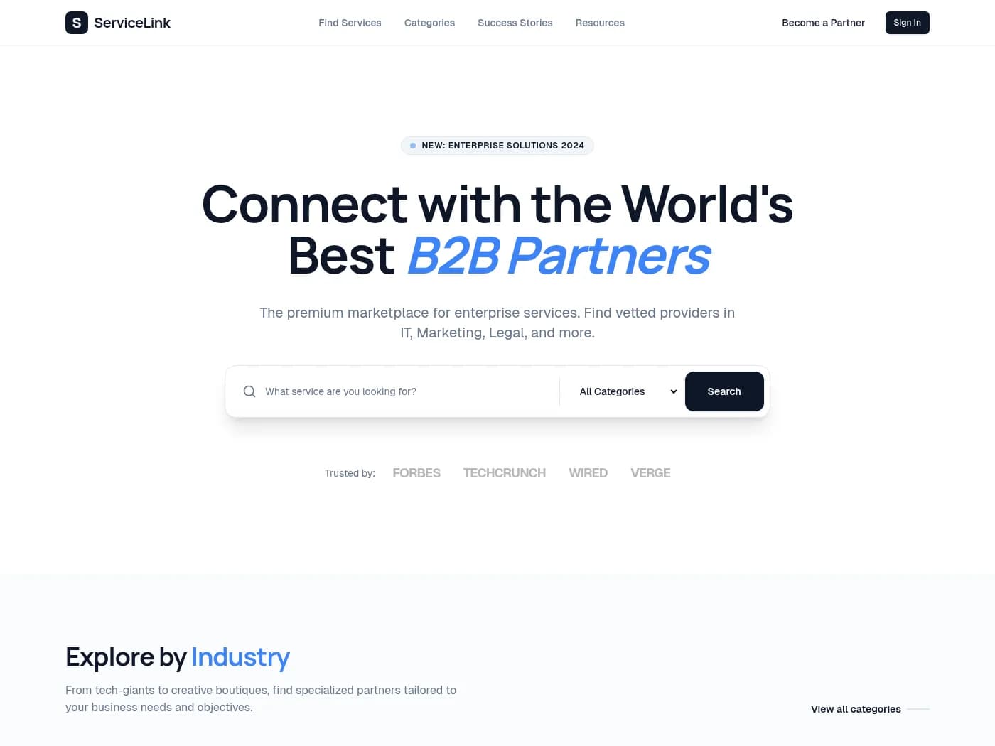ServiceLink Marketplace UI