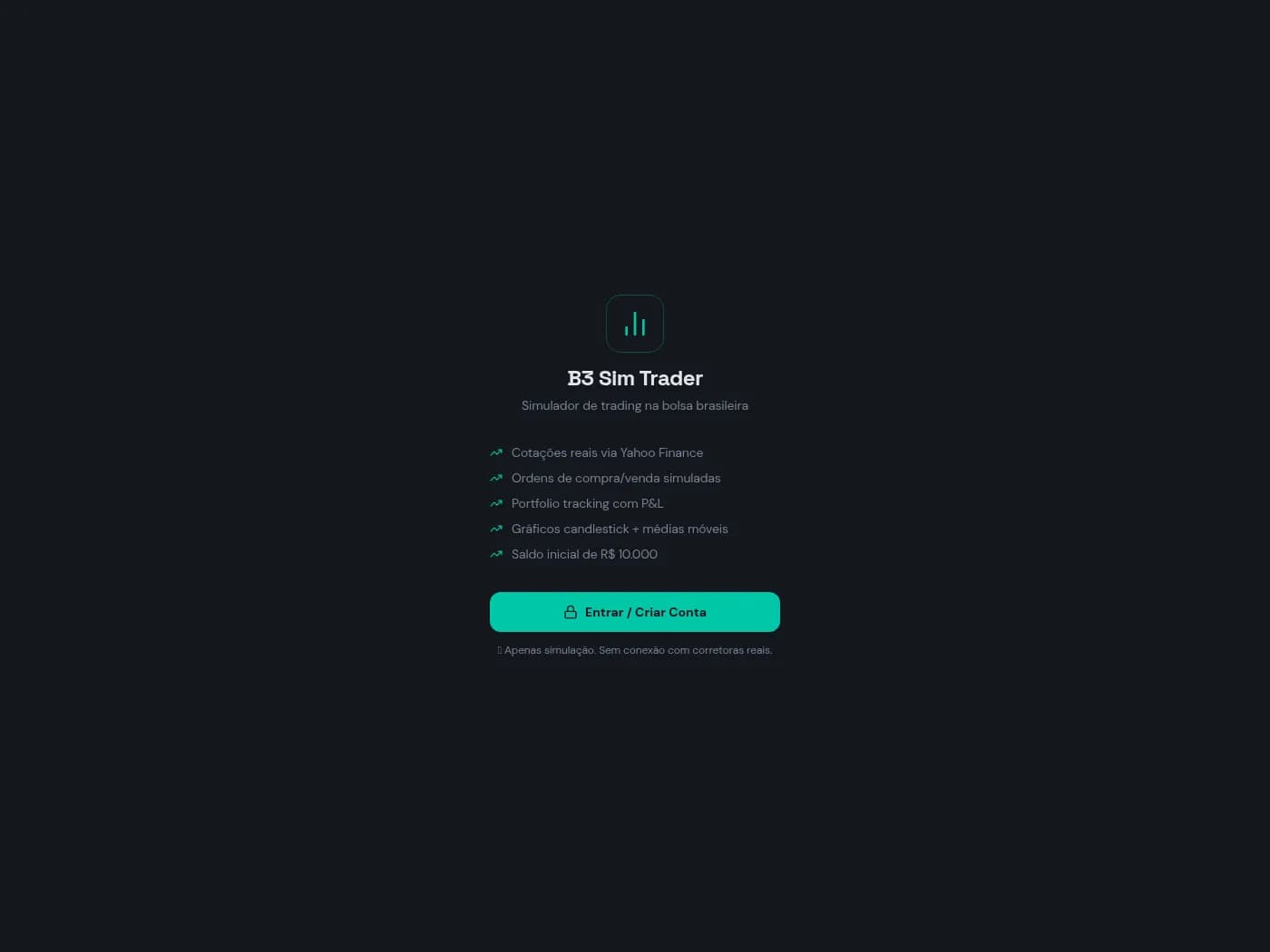 B3 Sim Trading Desktop