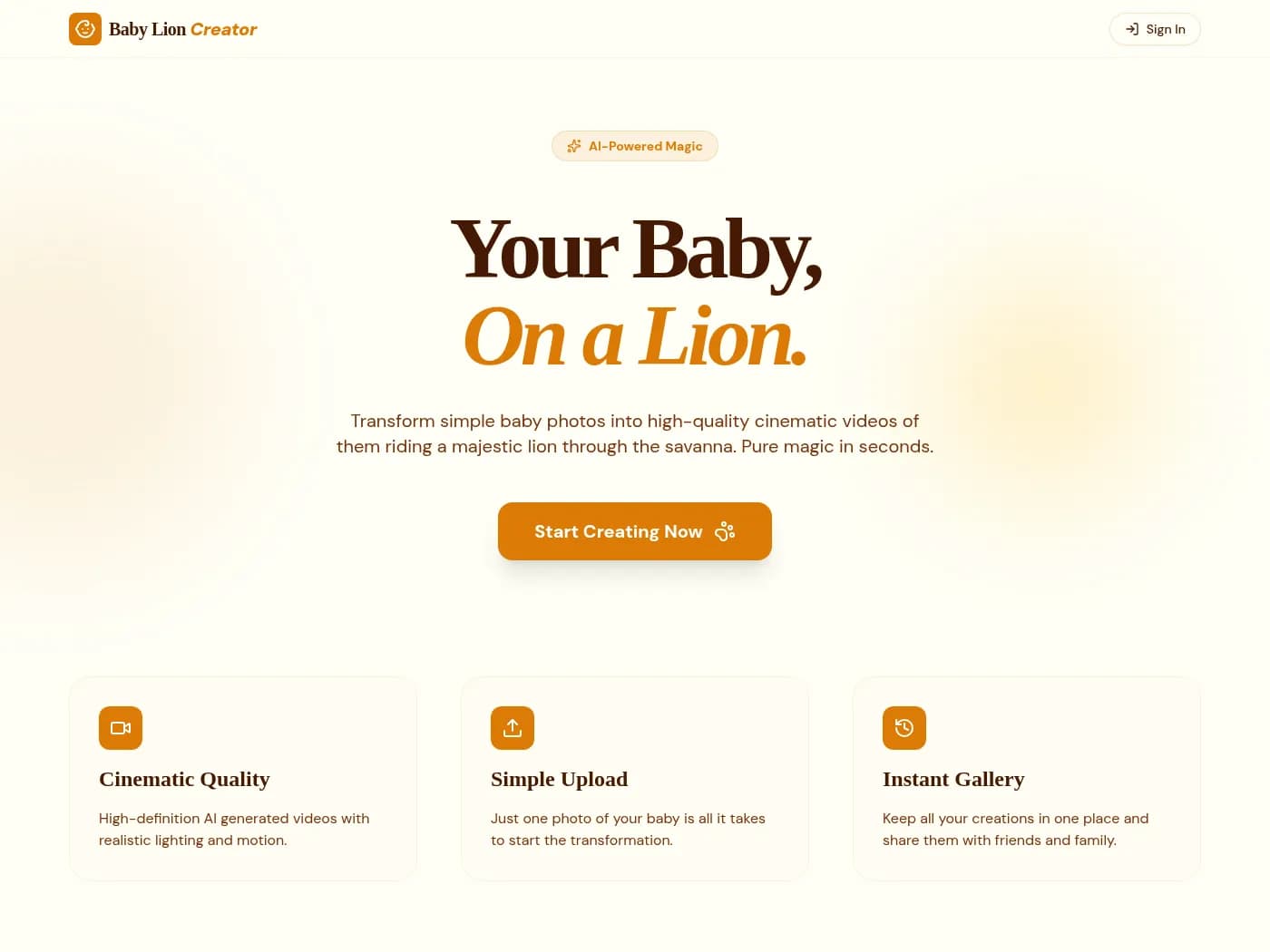 Baby & Lion Video Maker