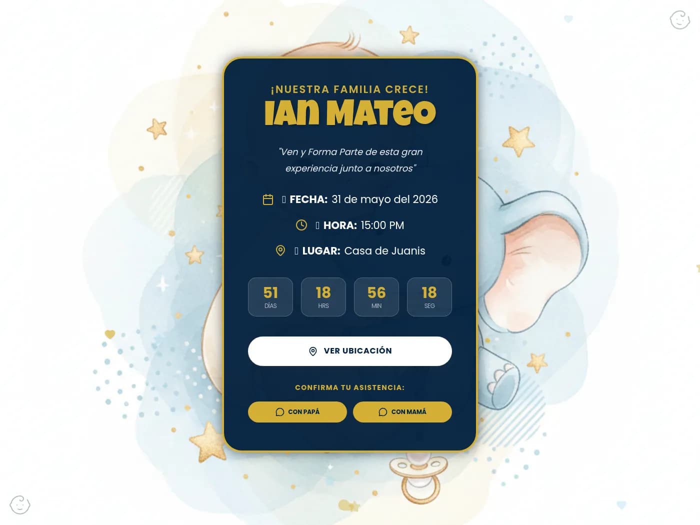 Baby Shower Invite Web