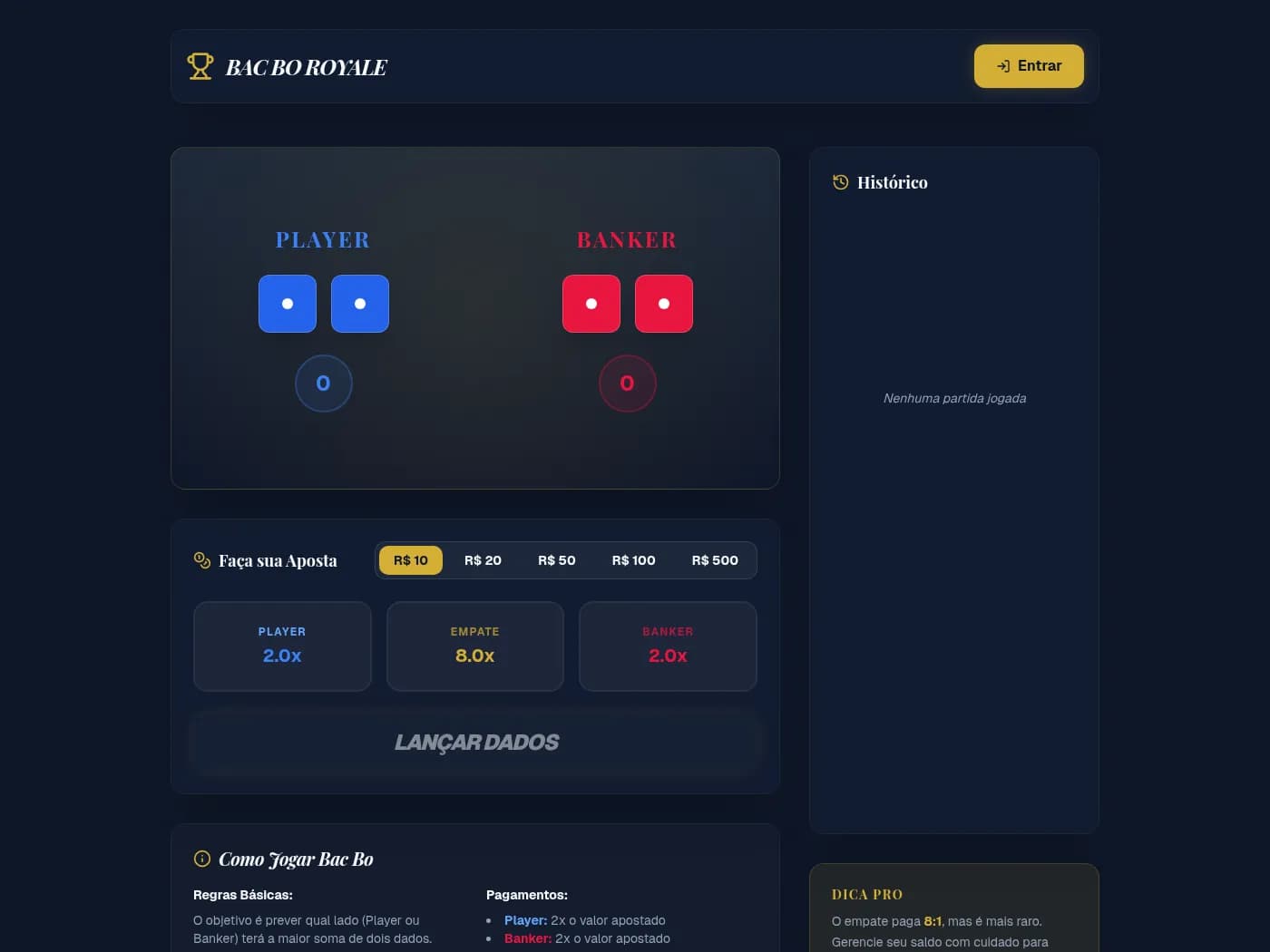 Bac Bo Game App