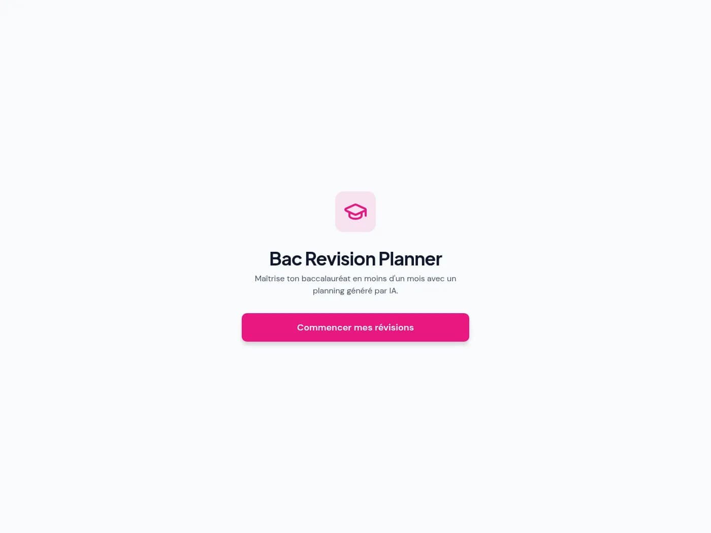 Bac Revision Planner
