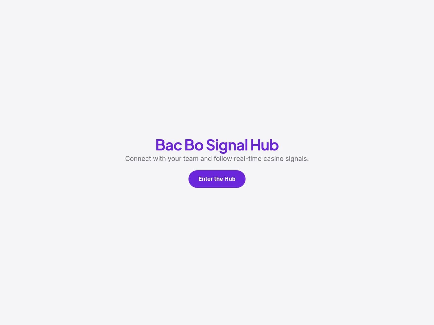 Bac Bo Signal Hub