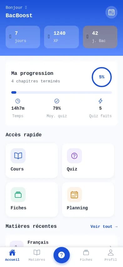 BacBoost Study App