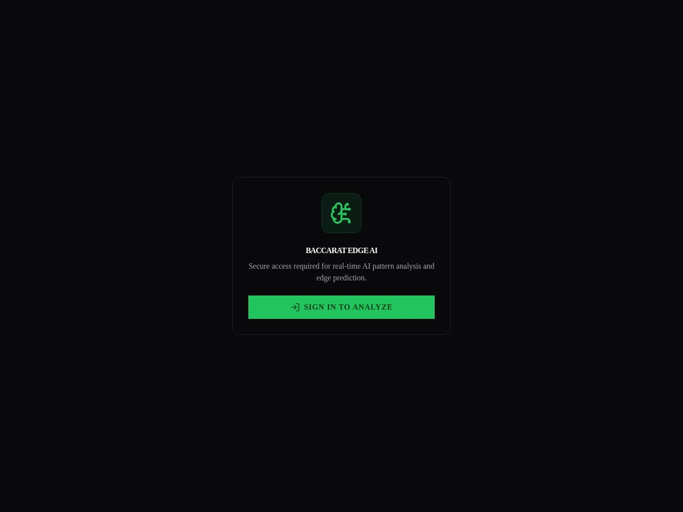 Baccarat Edge Predictor
