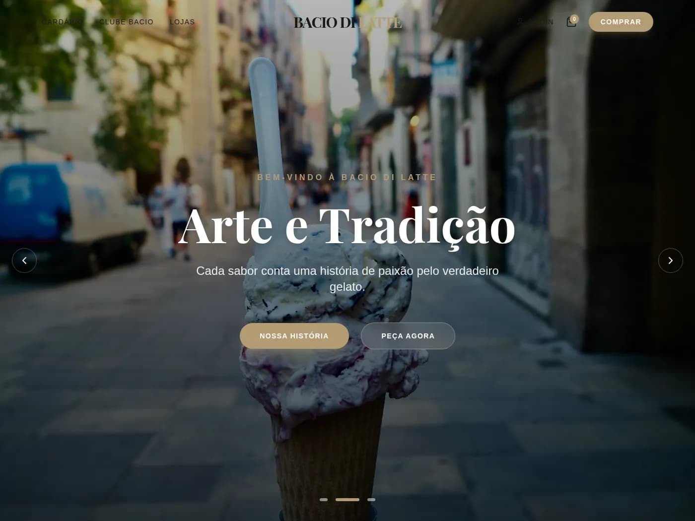 Baccio di Latte Website