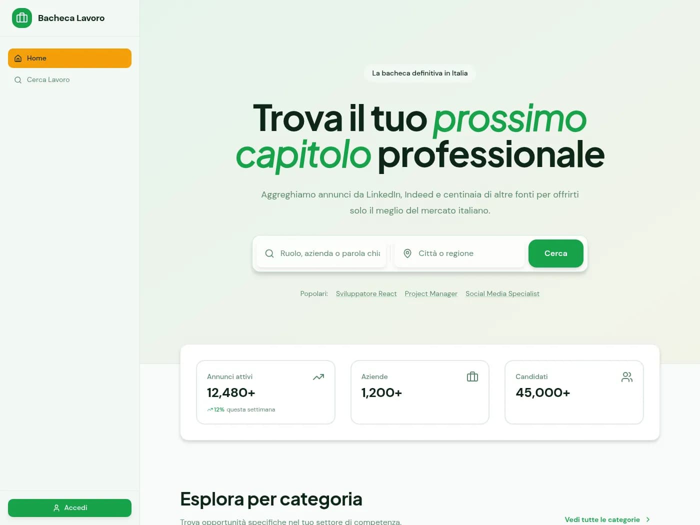 Bacheca Lavoro Italia