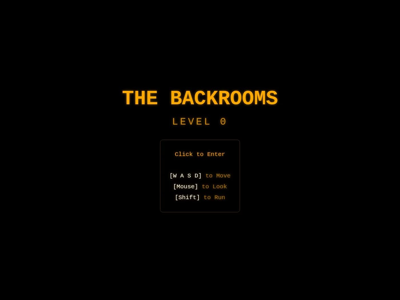 Backrooms 3D Game