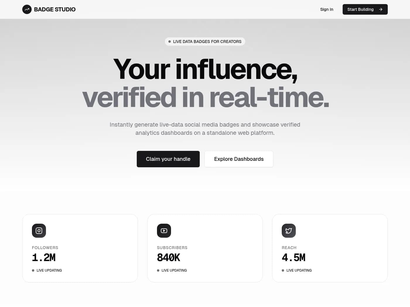 Creator Badge Studio