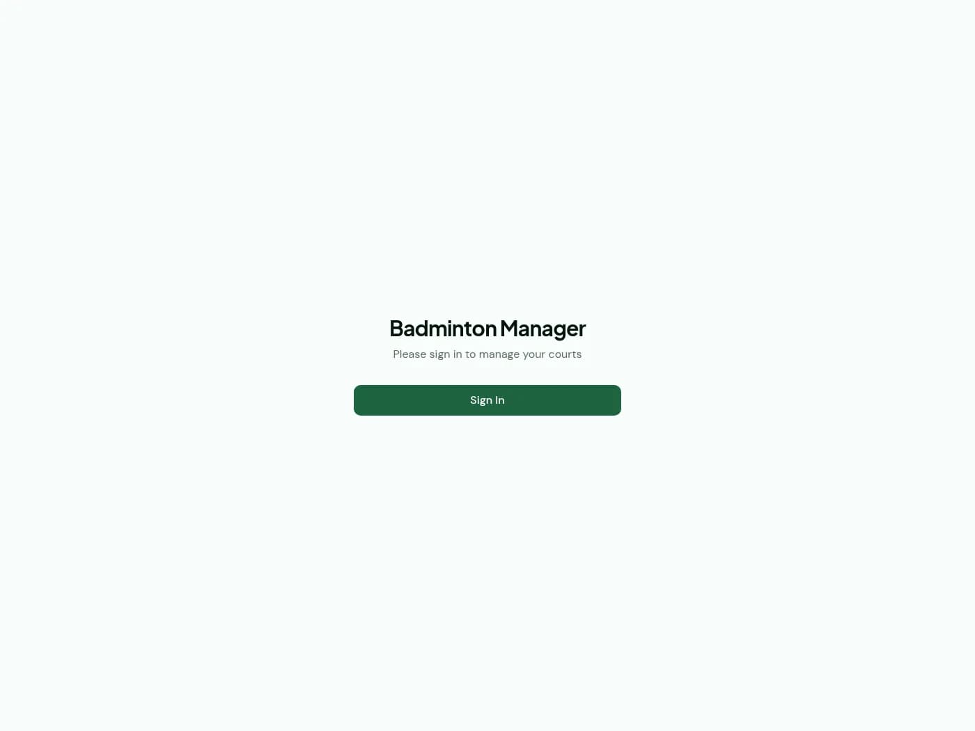 Badminton Court Manager