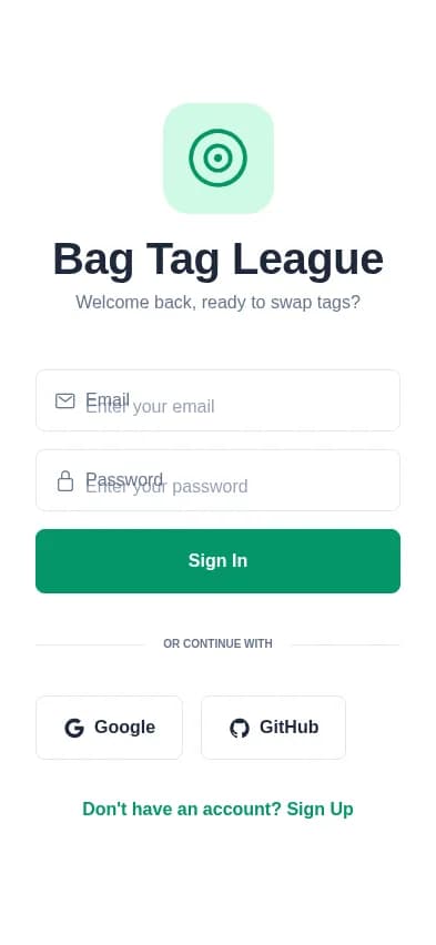 Bag Tag League App