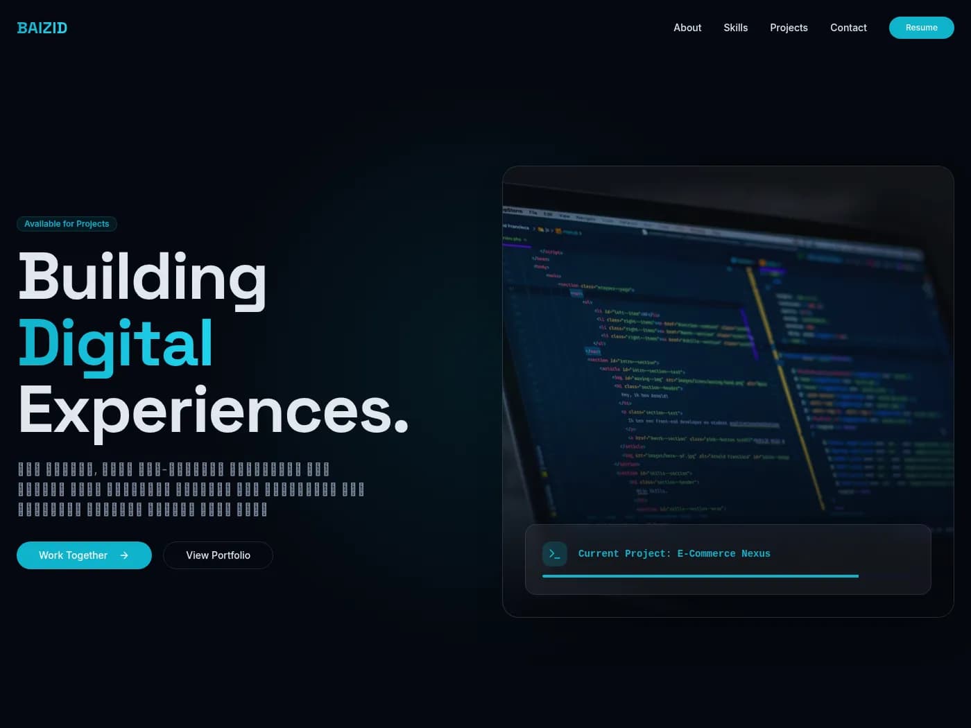 Baizid Web Portal