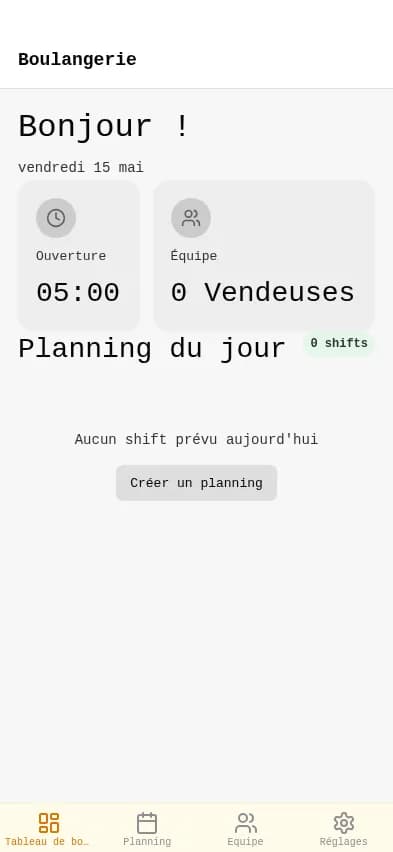 Bakery Shift Planner
