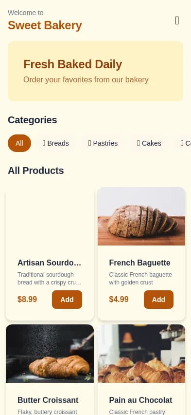 Bakery Shop App