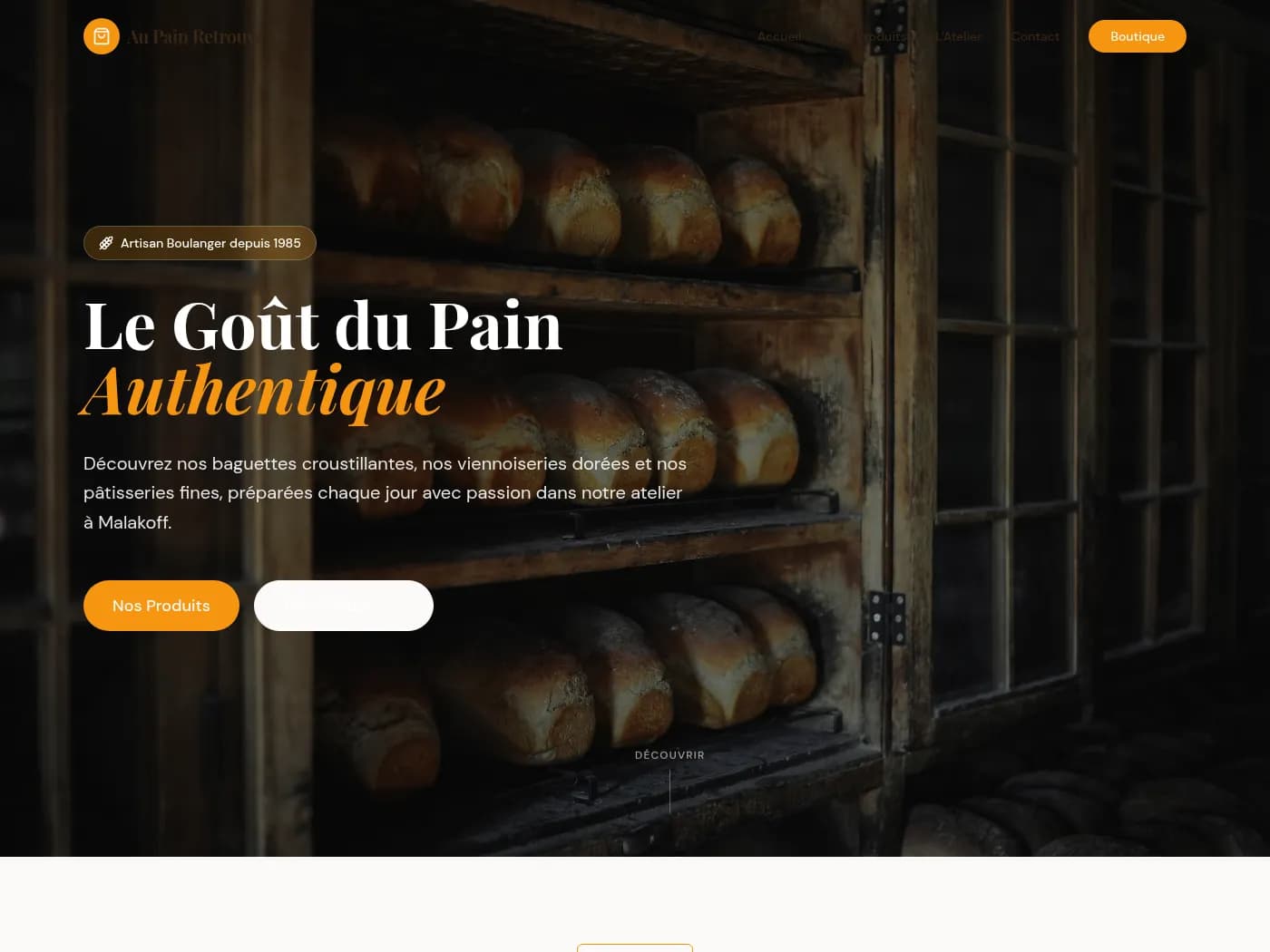 Boulangerie Showcase Site