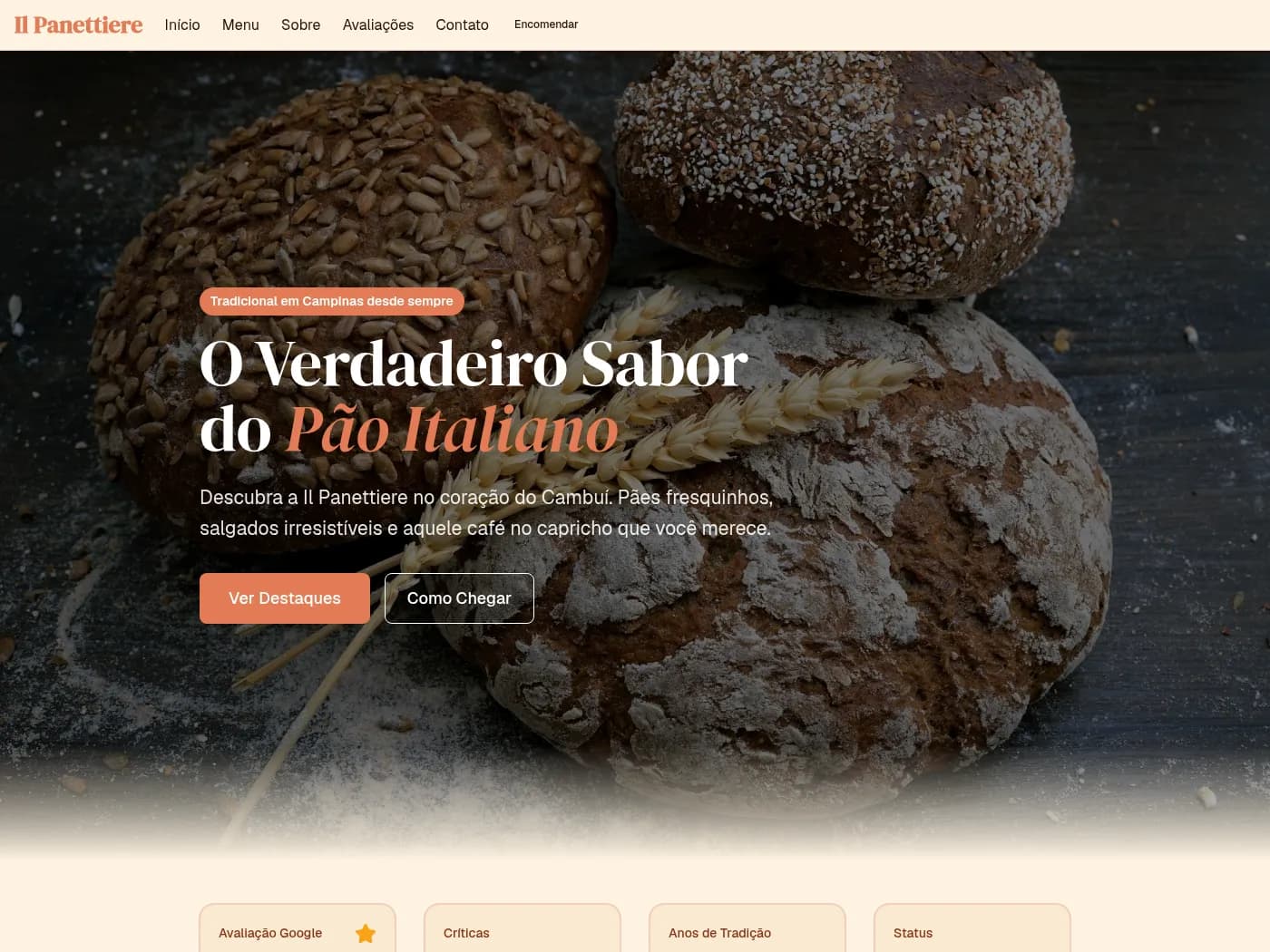 Il Panettiere Bakery Site