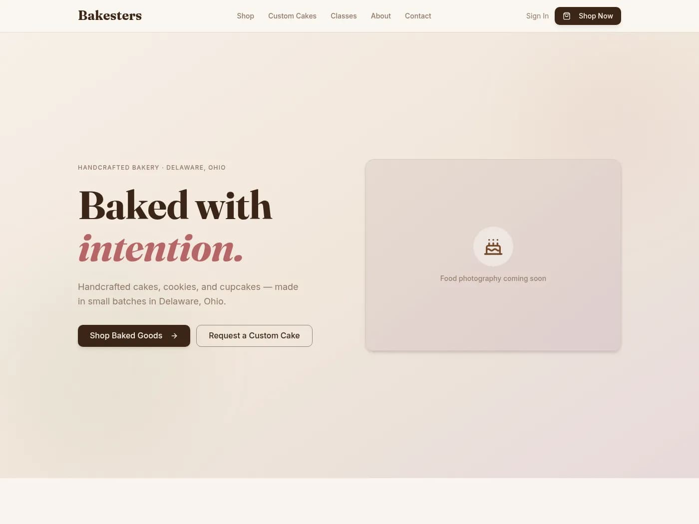 Bakesters Bakery Website
