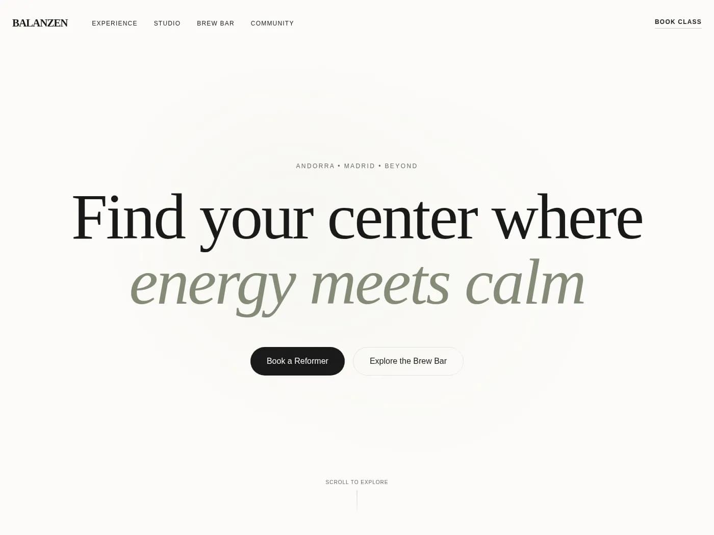 Balanzen 3D Wellness Landing