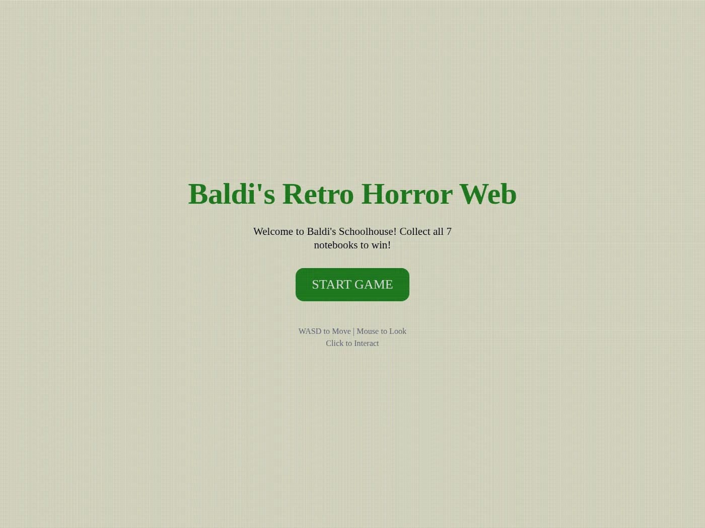 Baldi's Retro Horror Web