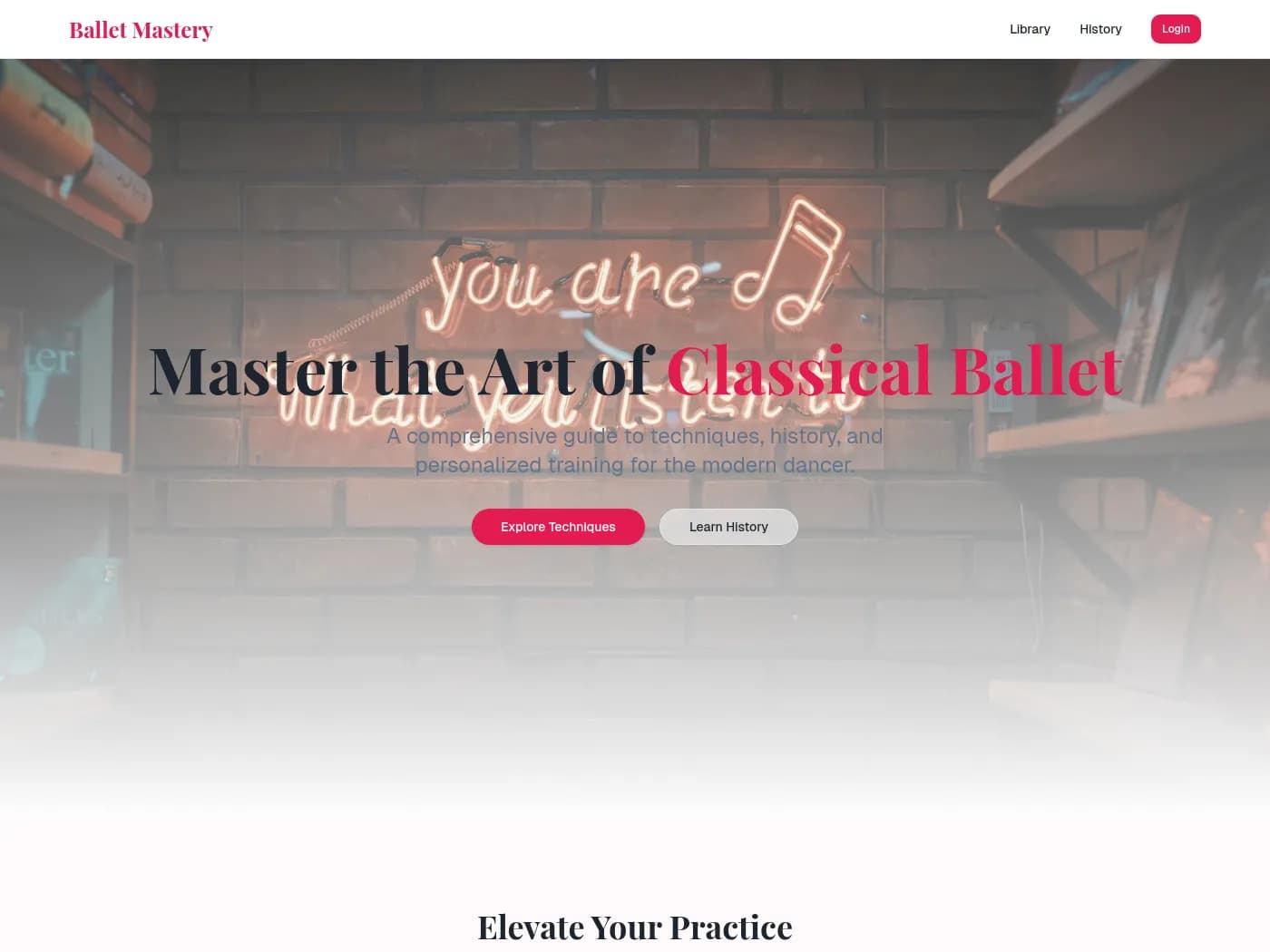 Ballet Mastery App