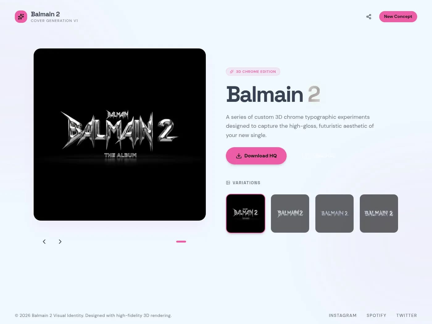 Balmain 2 Music Cover