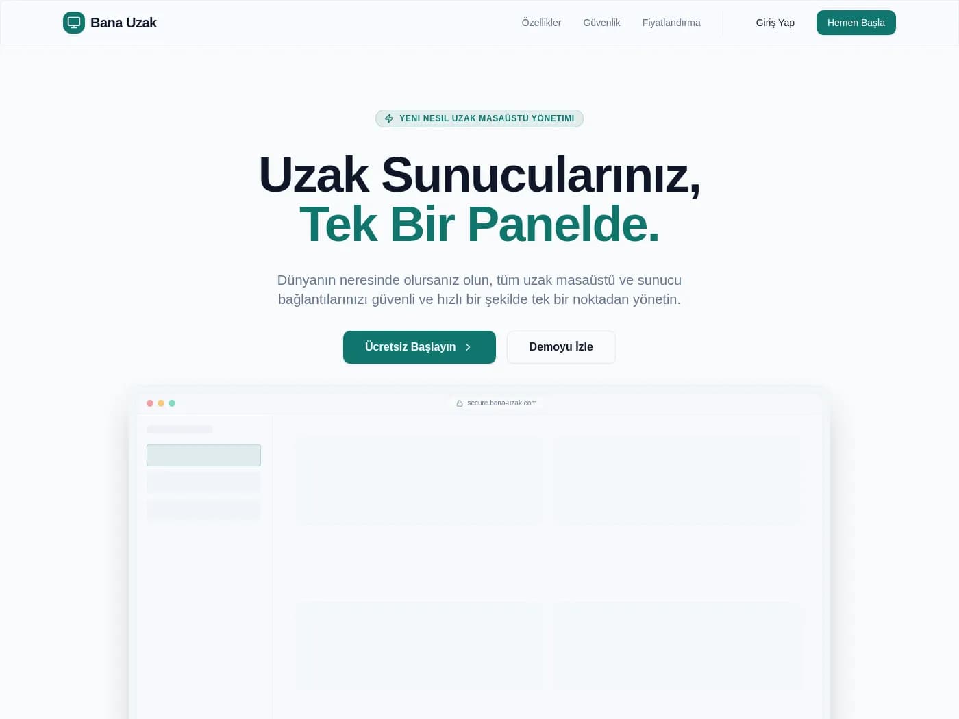Bana Uzak Desktop App