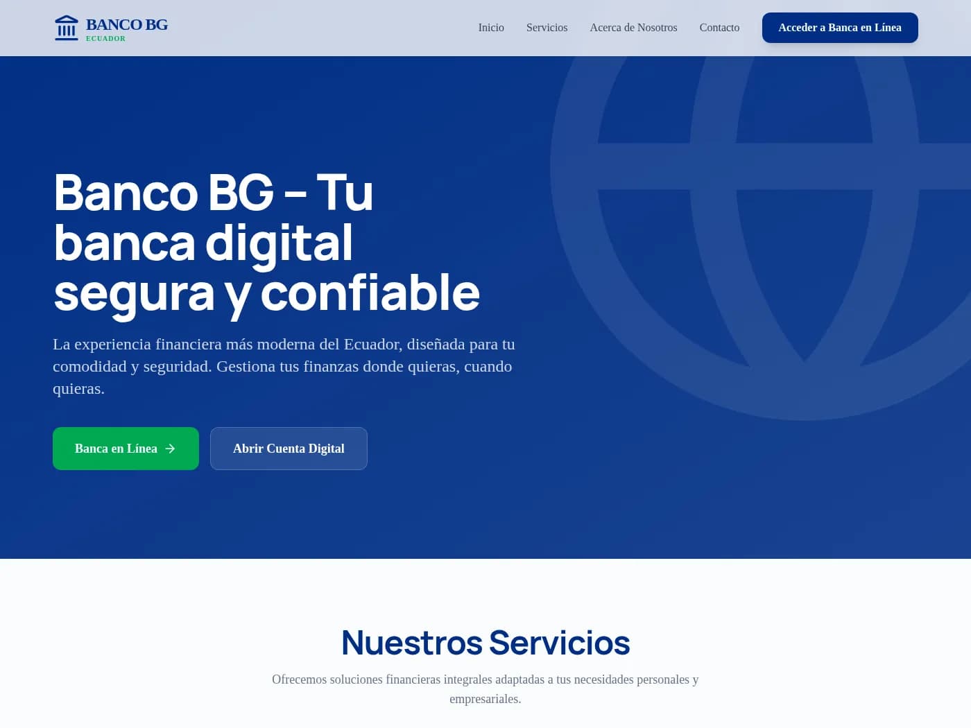 Banco BG Demo Online