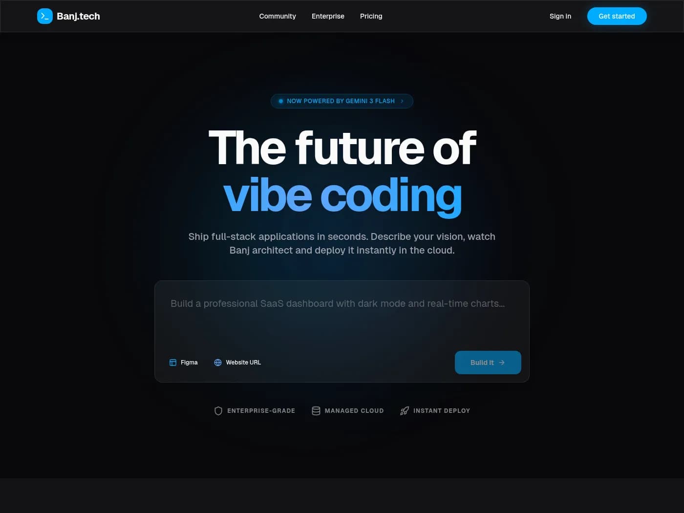 Banj.tech Landing Page