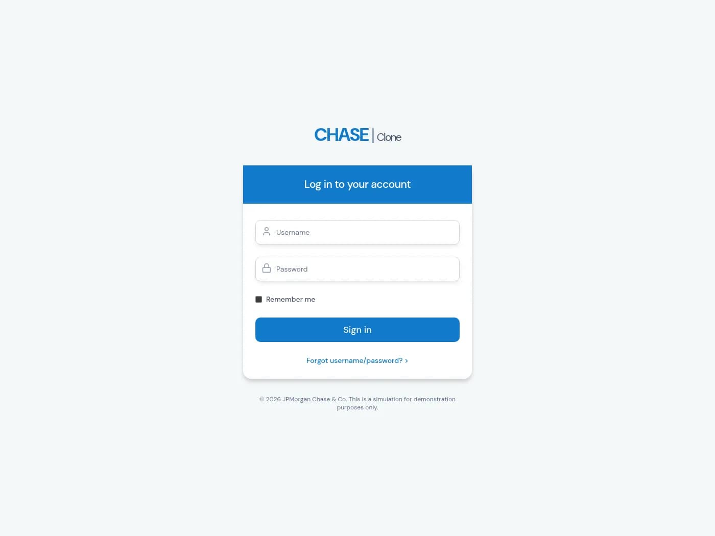 Bank Account Portal Clone