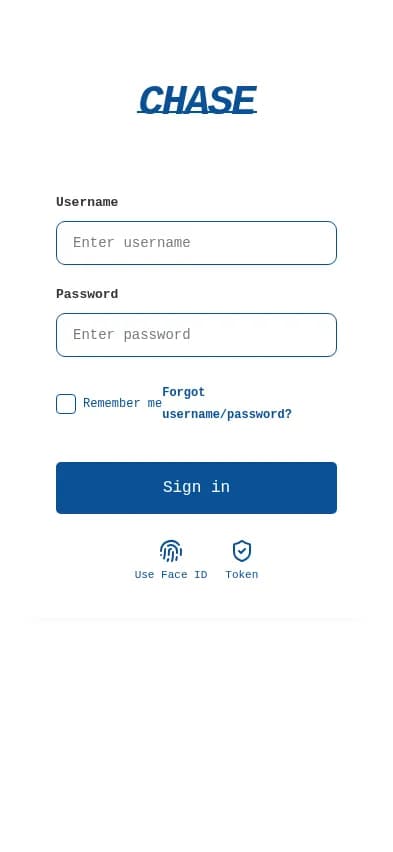 Chase Bank Account Clone
