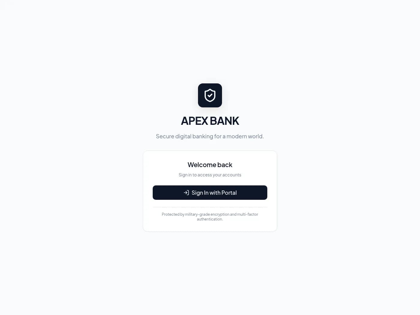Bank Account Demo Portal