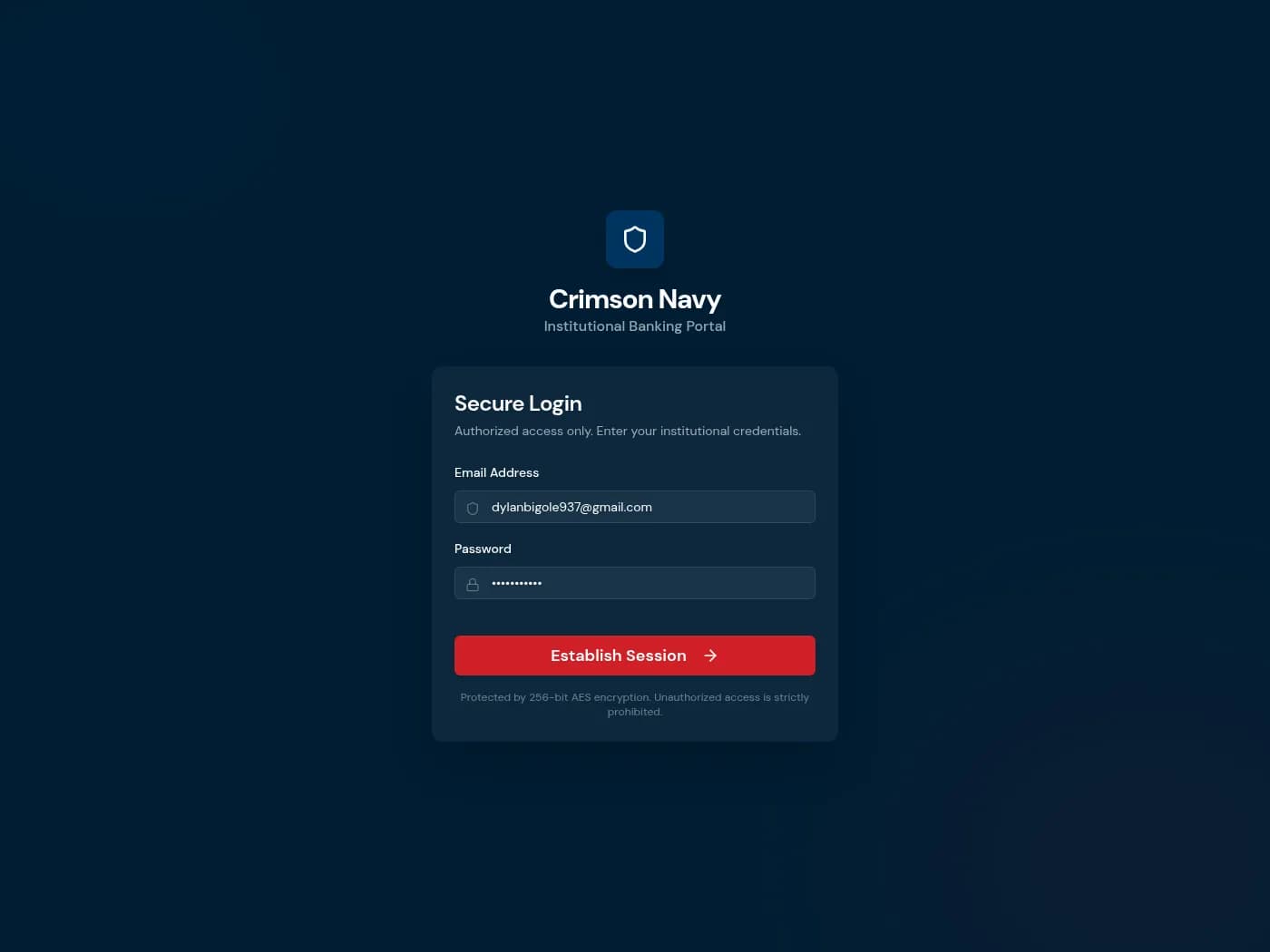 Crimson Navy Bank Portal