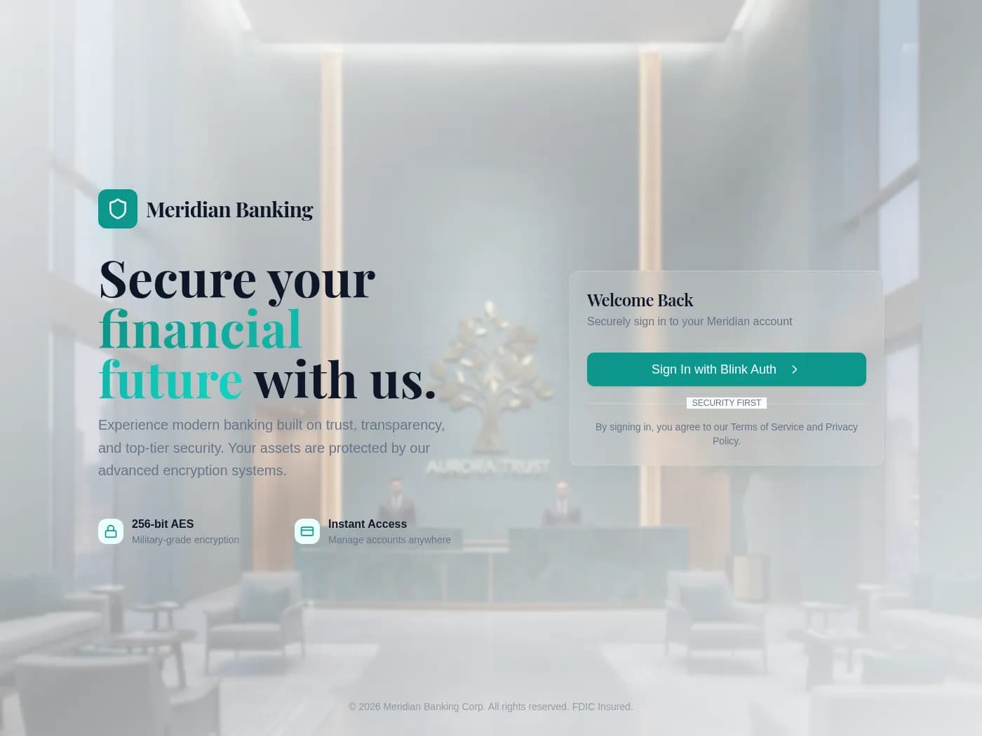 Secure Bank Login
