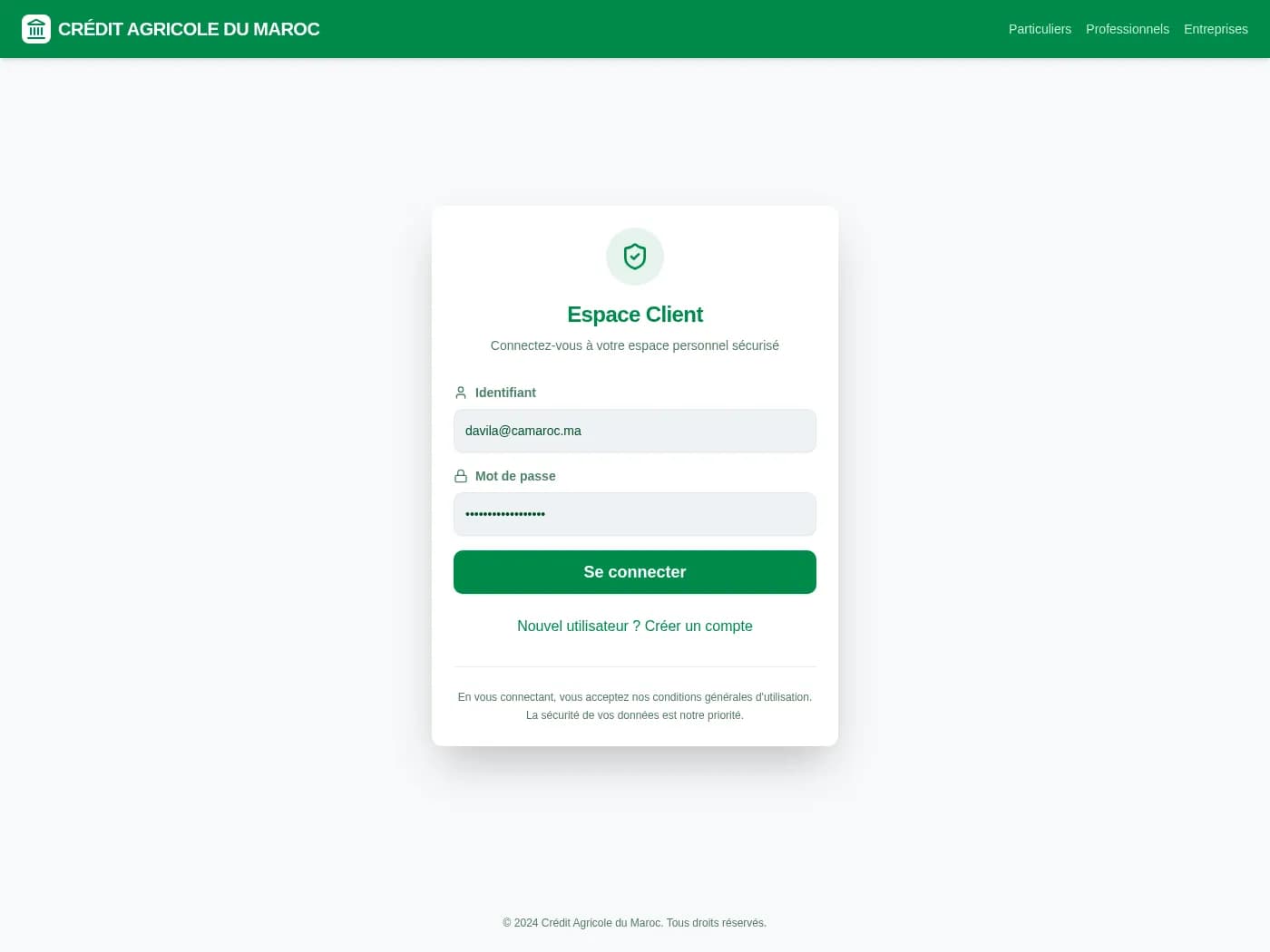 Banking Portal Clone