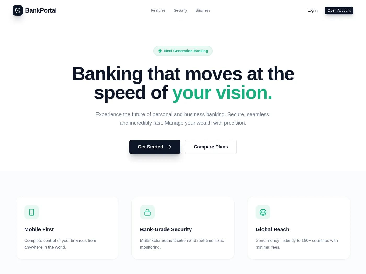 Bank Portal Pro