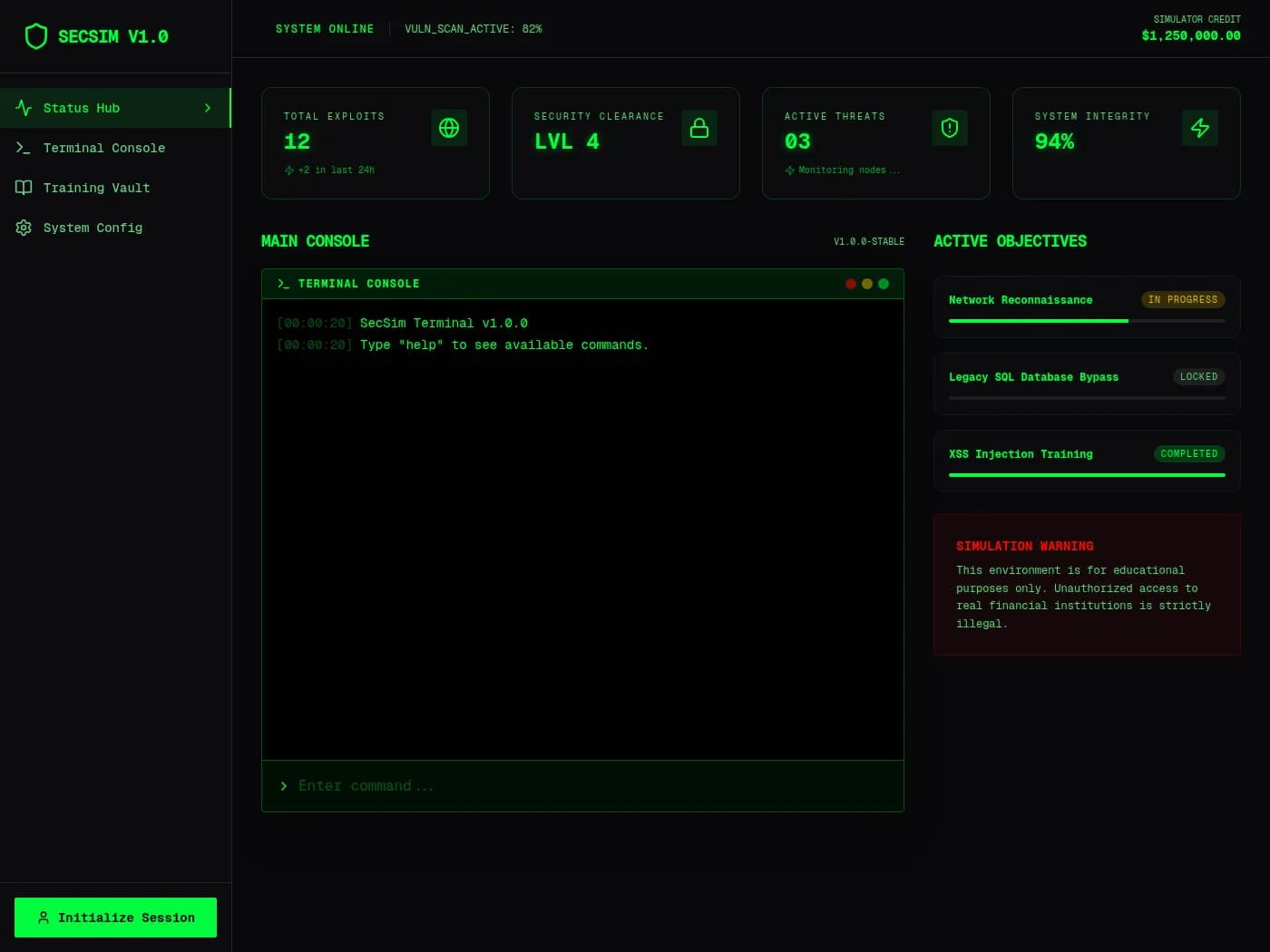 Bank Security Simulator