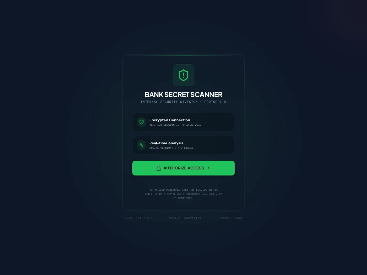 Bank Secret Scanner