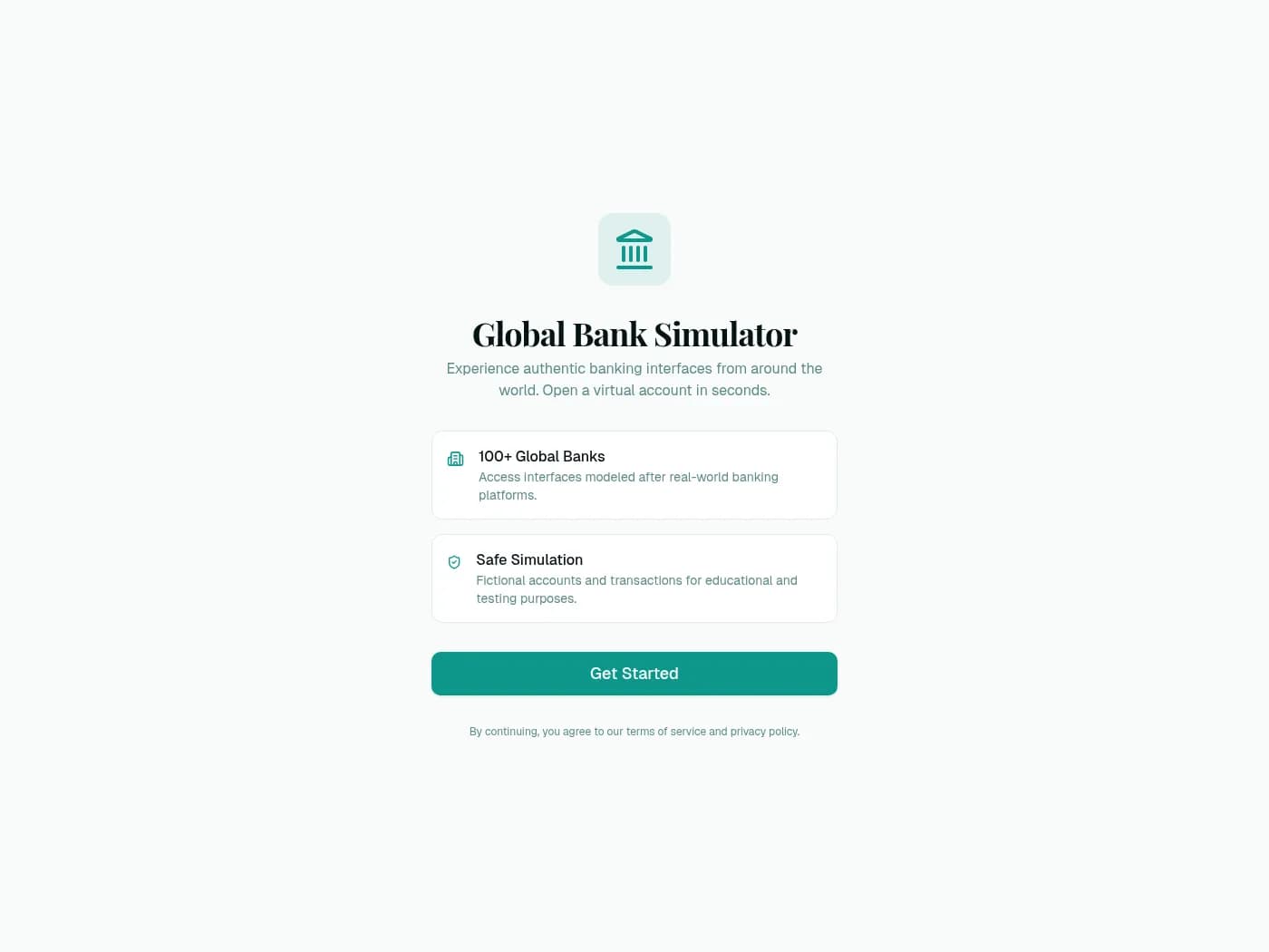 Global Bank Simulator