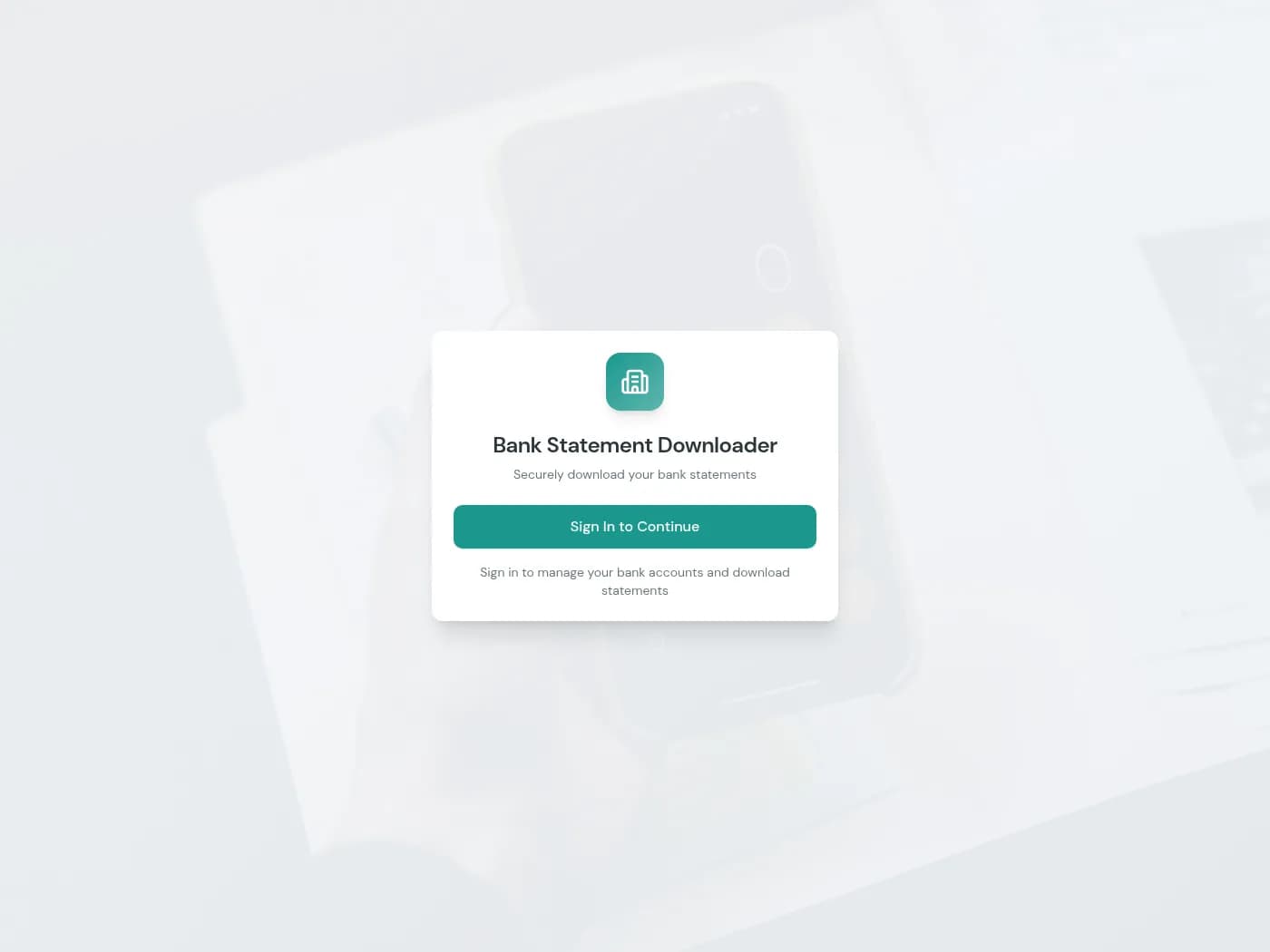 Bank Statement Downloader