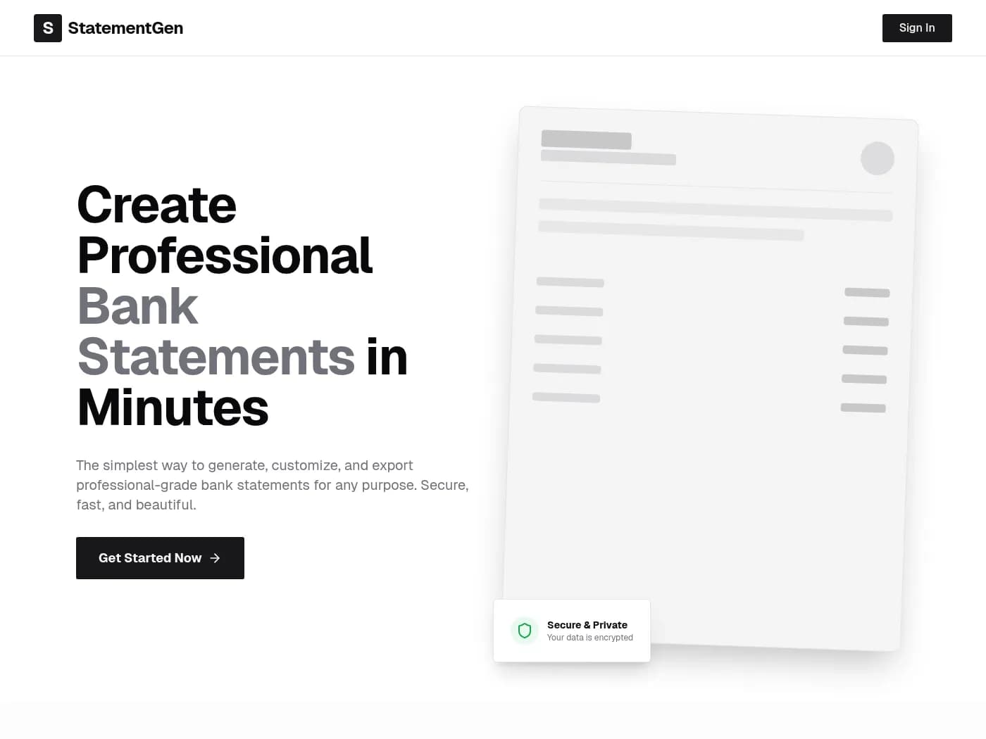 Statement Generator