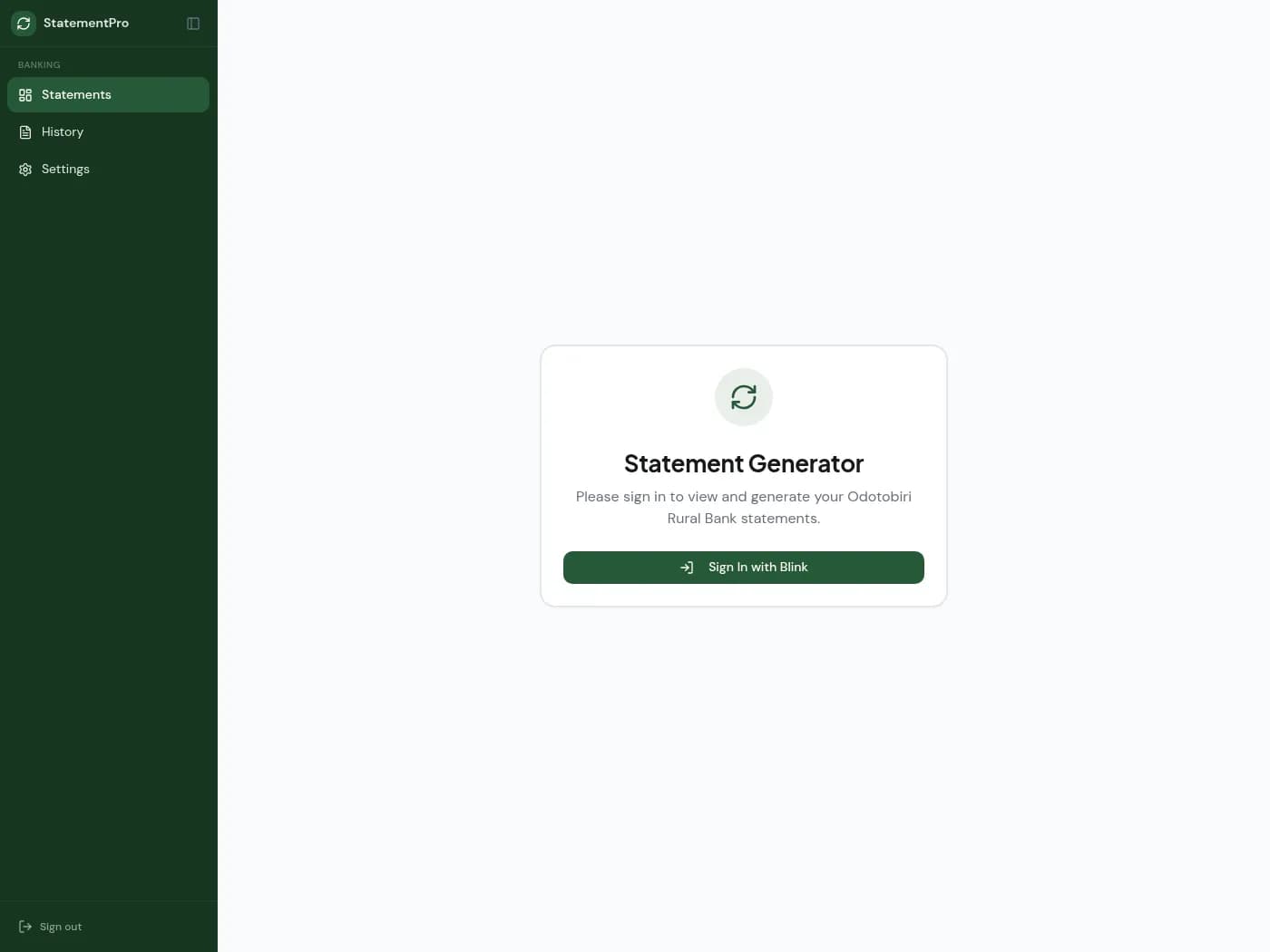 Bank Statement Generator