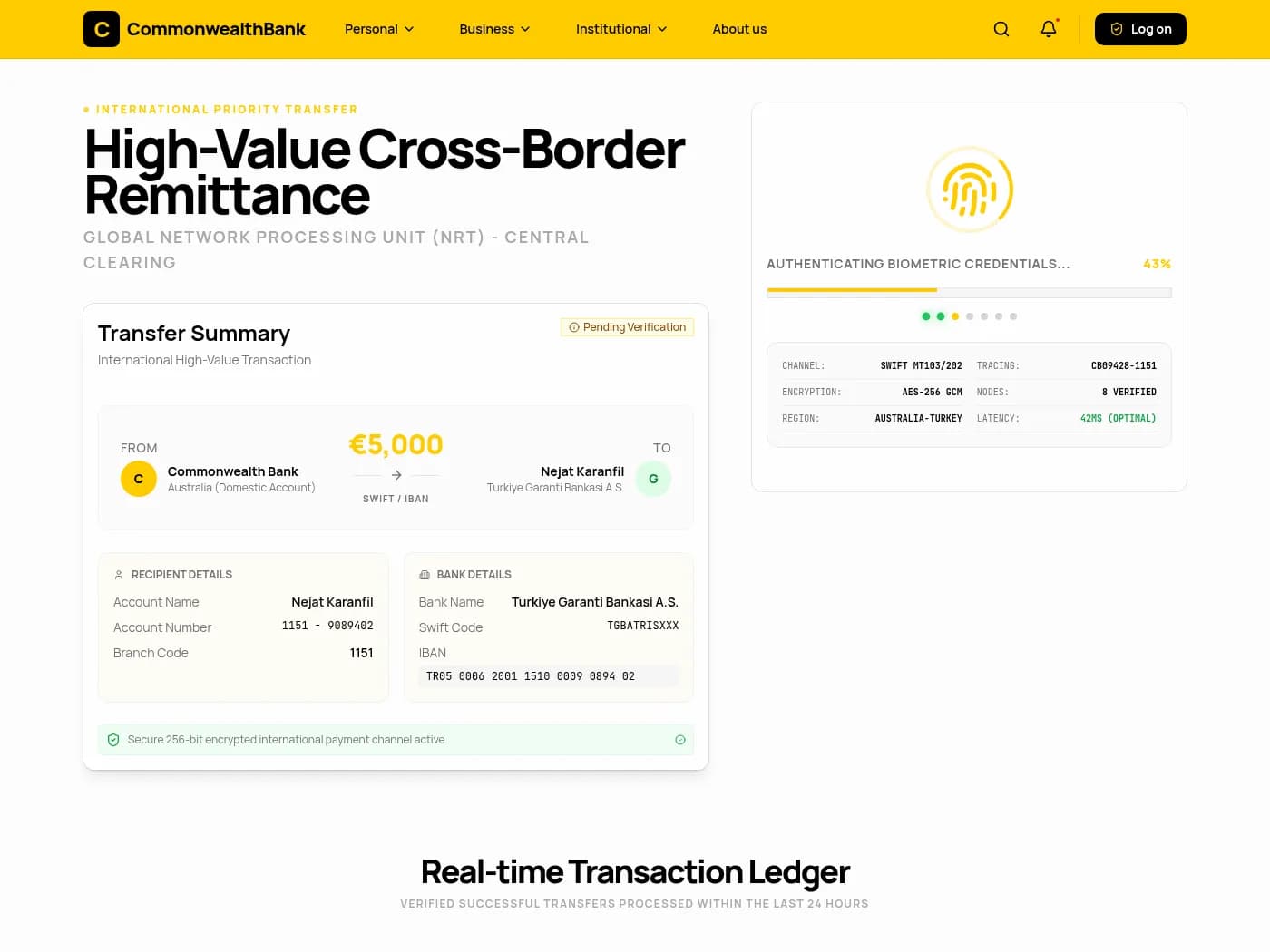 Bank Transfer Showcase
