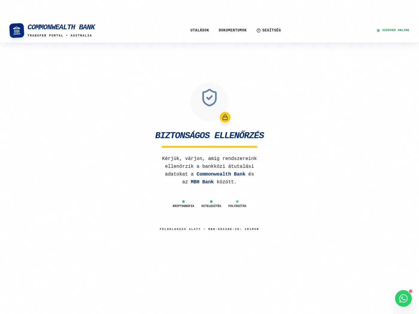 MBH Bank Transfer Page