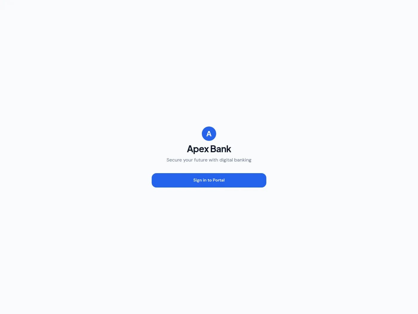 Bank Website Portal