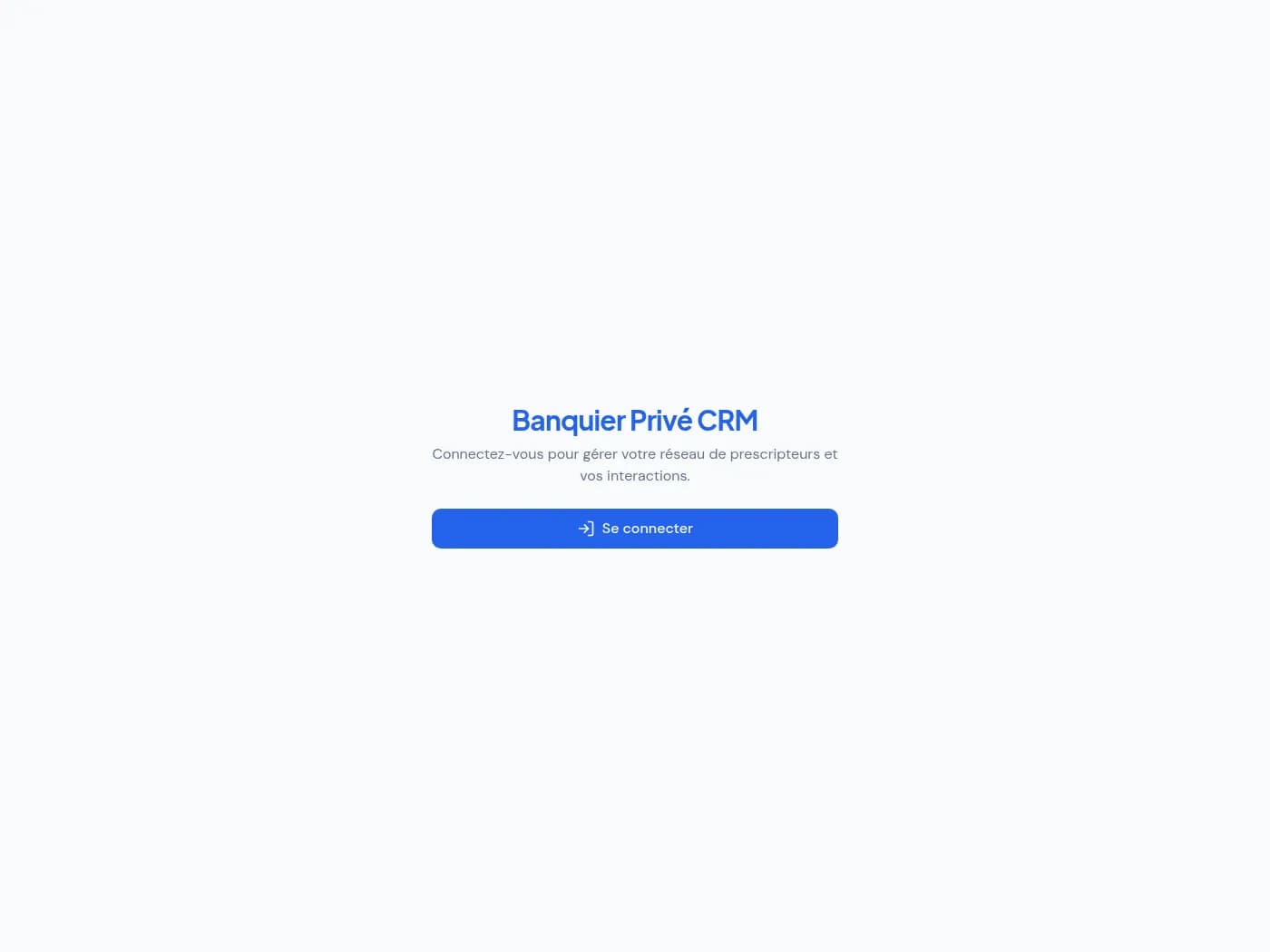 Private Banker CRM