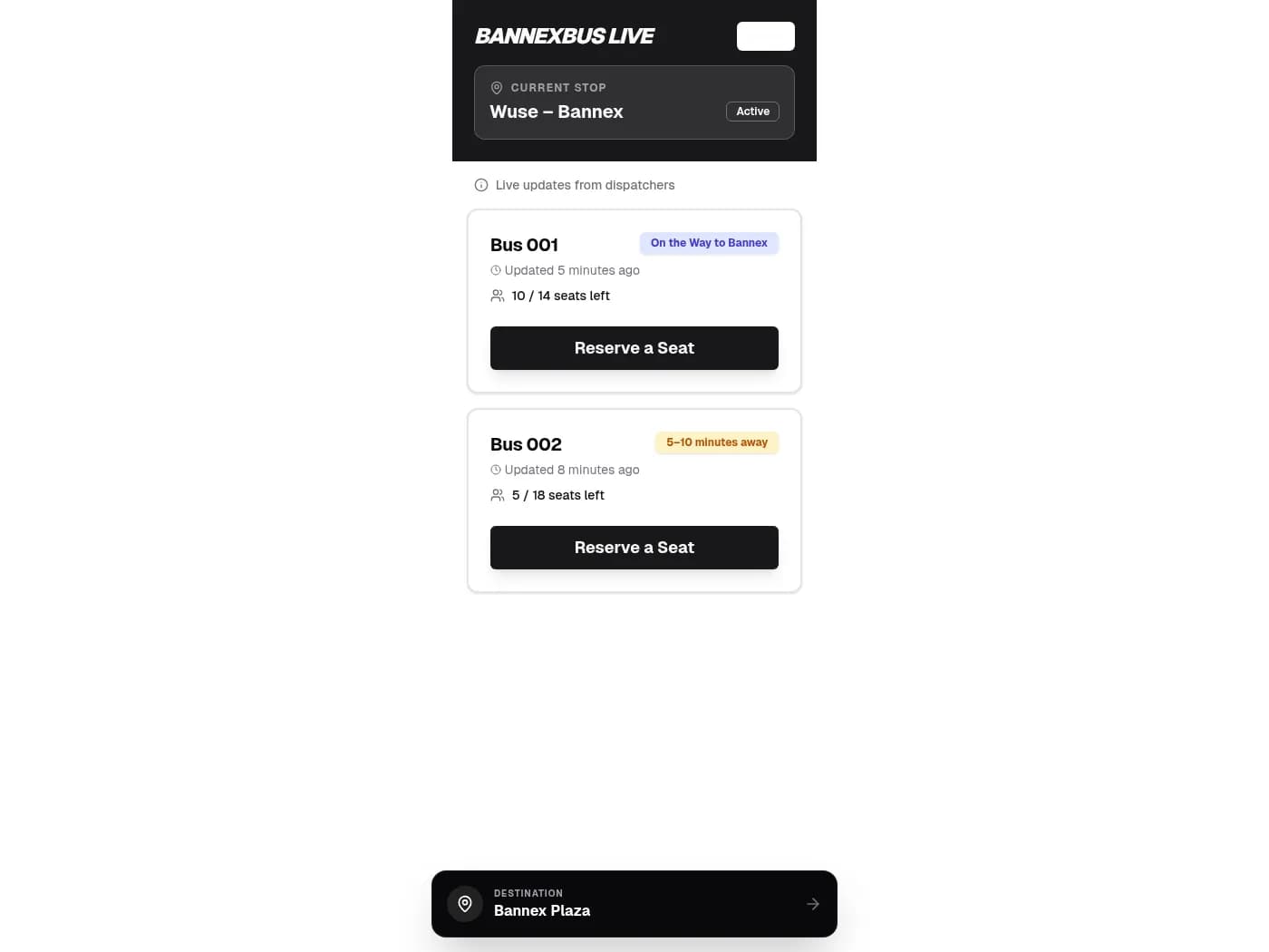 BannexBus Live