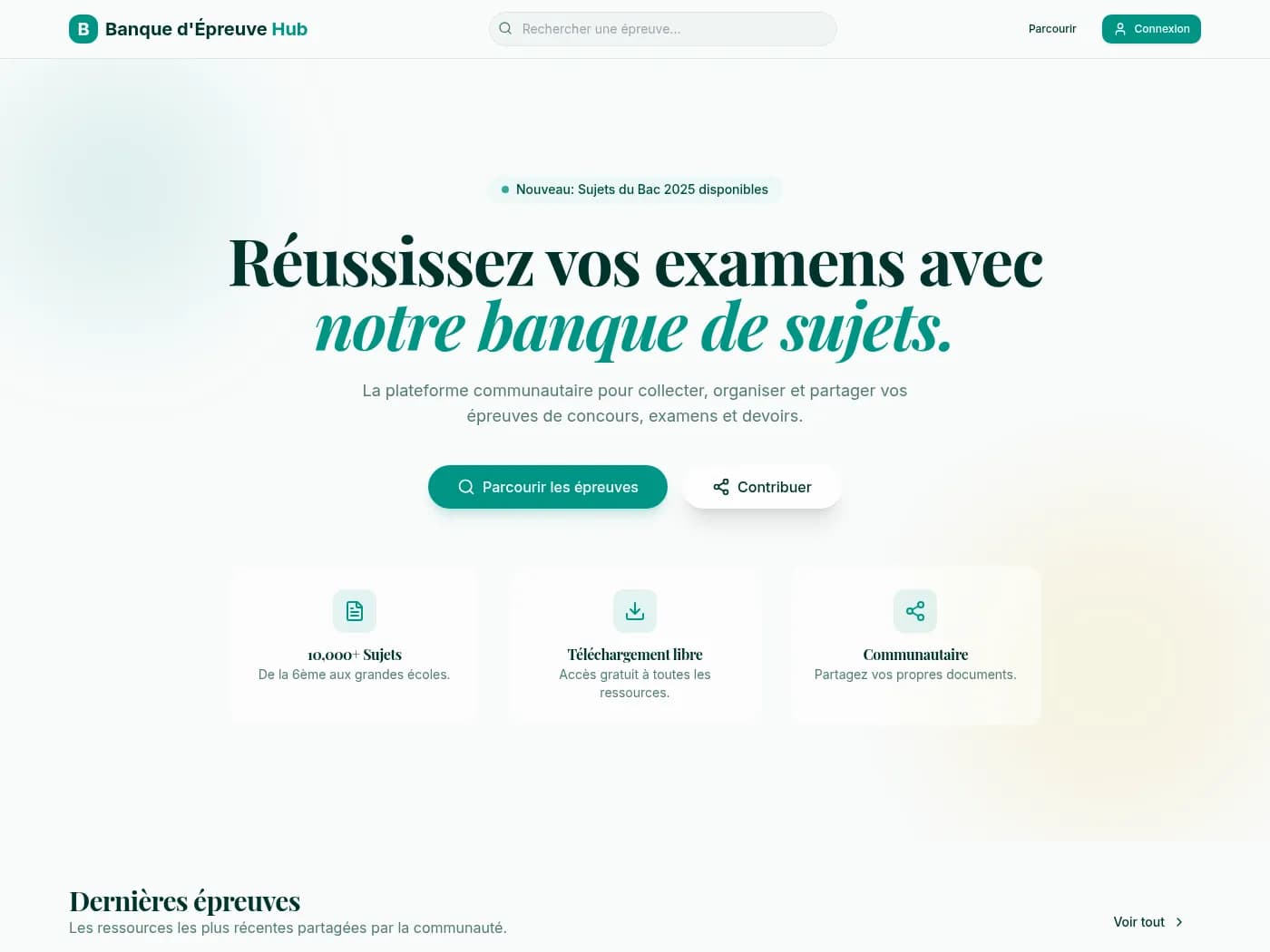 Banque d'Épreuve Hub