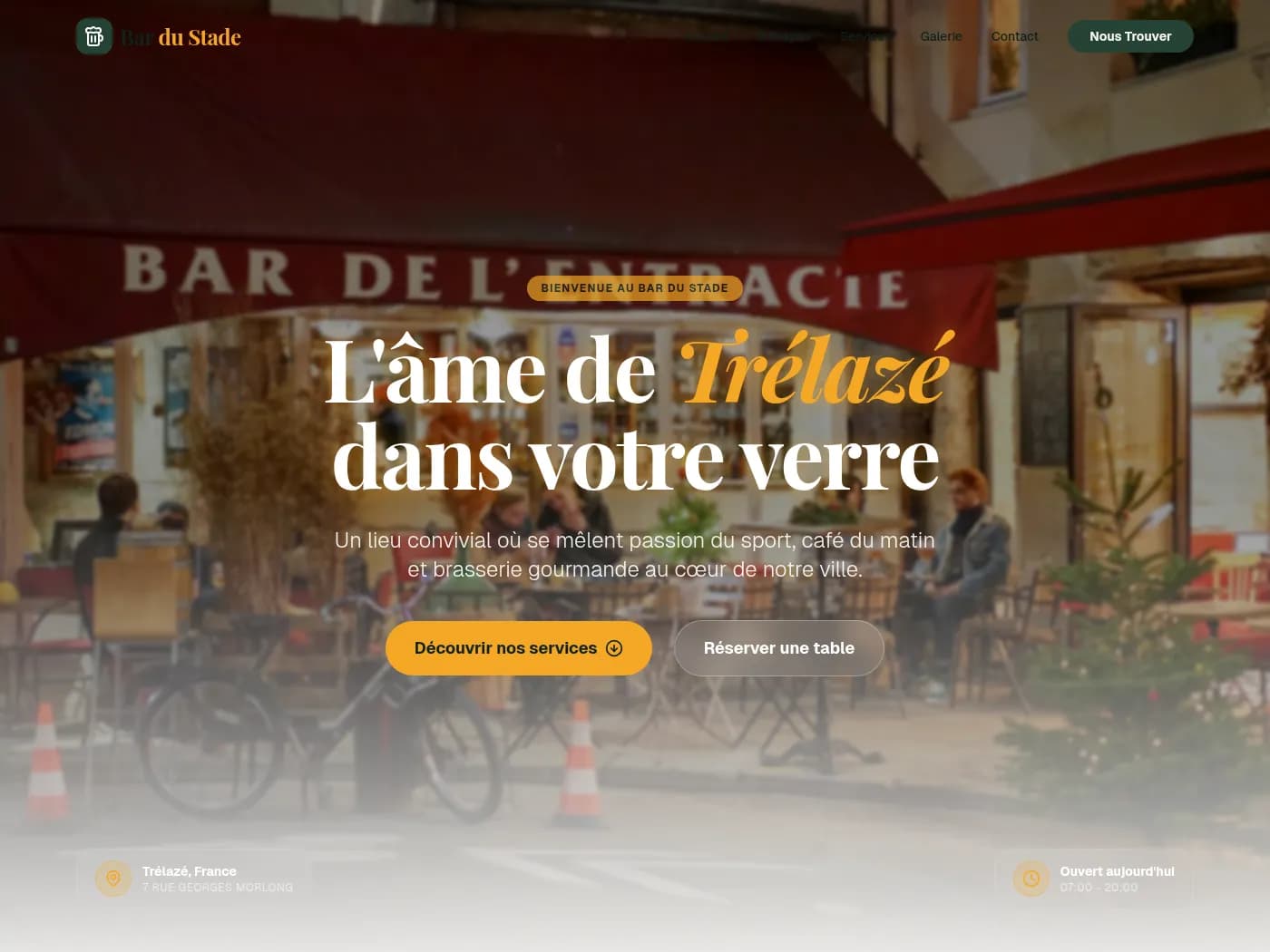 Bar du Stade Web Portal